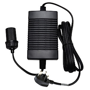 Koolatron 110 Volt AC to 12 Volt DC Power Adapter w/Circuit Breaker, 12V 5A DC Power Converter, Black, 6 Ft (1.8 m) Cord for Portable Devices, Compressor, Car Fridge, and More