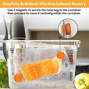 Sous Vide Weight Magnets by AKS Co - 10-Pack Food Safe Silicone-Coated Magnets, Designed for Sous Vide Machines to Immerse Food Bags & Prevent Floating/Undercooking - Includes Kitchen Tongs