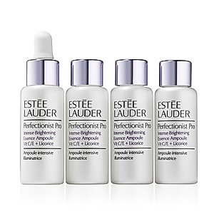 Estée Lauder Perfectionist Pro Treatment Intense Brightening Essence Serum Ampoule with Vitamin C/E + Licorice | Targets Dark Spots, 0.34 Fl Oz (Pack of 4)