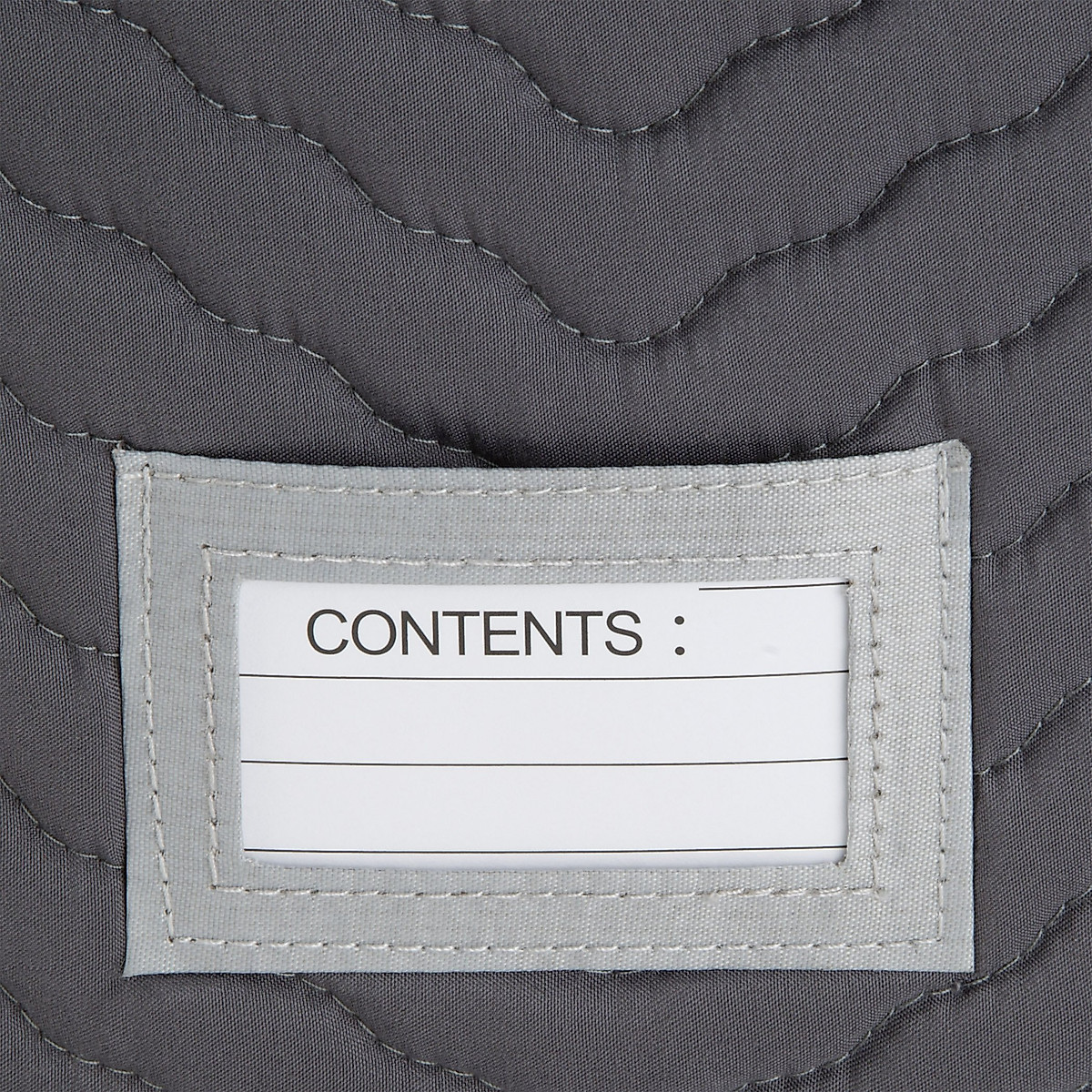 China Cup Storage Chest - Deluxe Quilted Microfiber (Light Gray) (13"H x 15.5"W x 5"D)