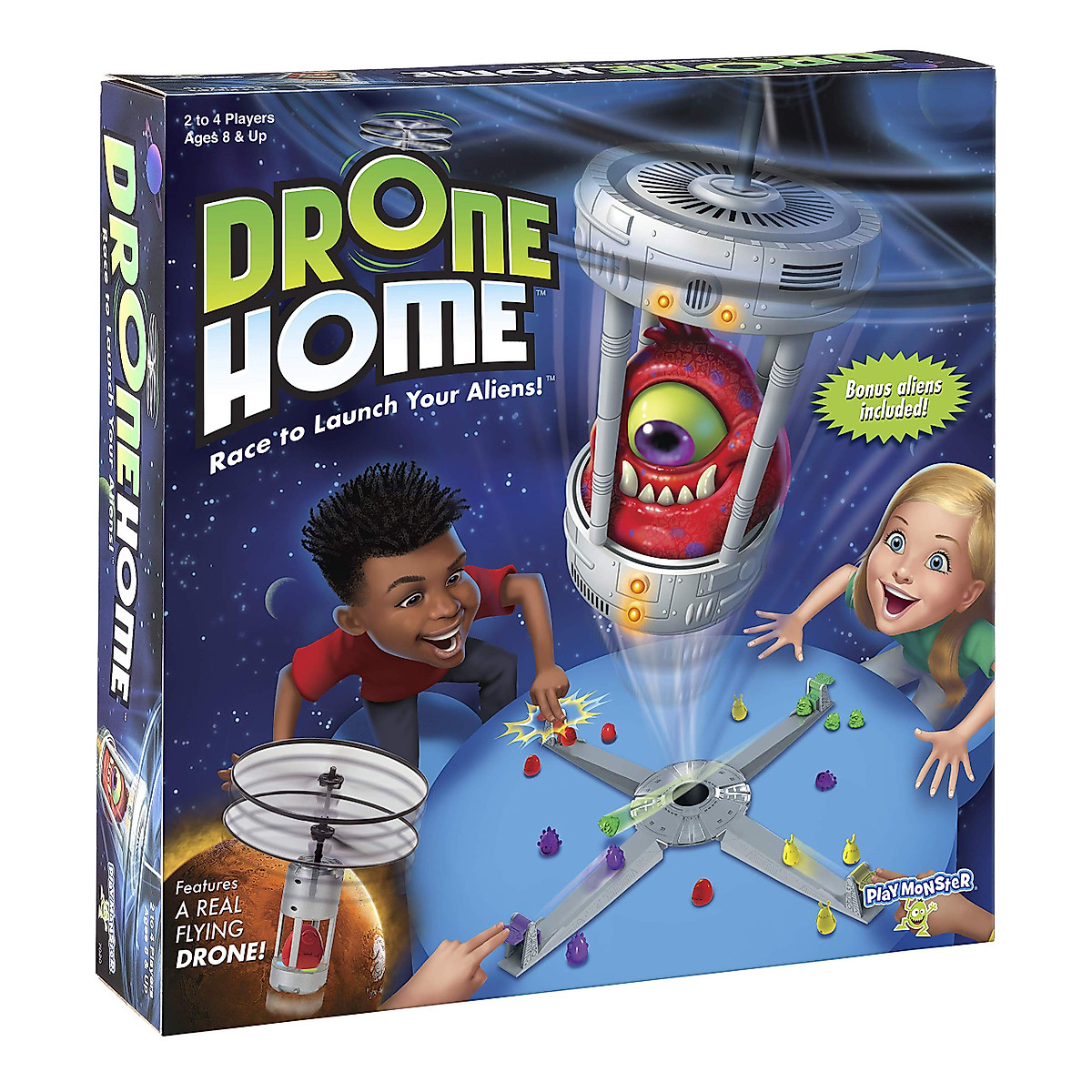 Drone Home -- First Ever Game With a Real, Flying Drone -- Great, Family Fun! -- For 2-4 Players -- Ages 8+