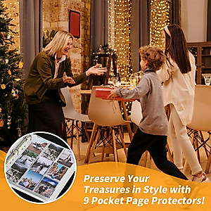 9 Pocket Card Sleeves ，Holds 3600 Cards ，Trading Card Binder Sleeves，High Quality Thickened，Card Binder Sleeves, 3 Ring 9 Pocket Pages for Sports Cards, Coupons, Game Cards，200 Pack