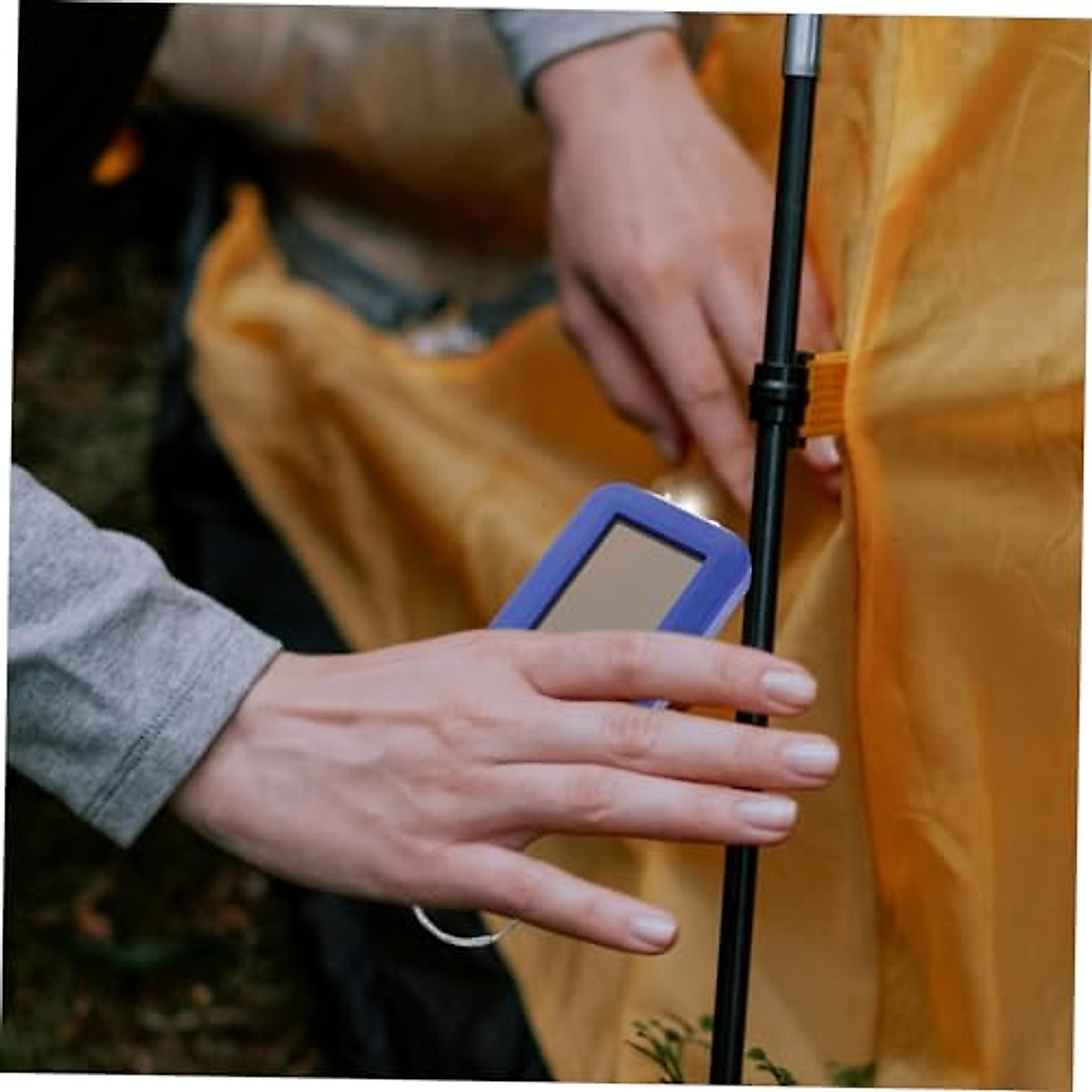 BESPORTBLE 5pcs Solar Torch Flashlights Emergency Light Camping Keychain Flashlight Mini LED Keychains Light Portable Torch with Key Ring Small Keychain Light Emergency Supplies Plastic Blue