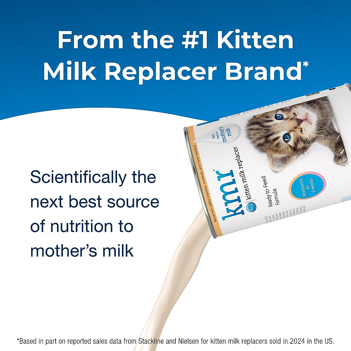 Pet-Ag KMR Kitten Milk Replacer Liquid - 11 oz - Ready-to-Feed Kitten Formula with Vitamins for Kittens Newborn to Six Weeks Old - Easy to Digest