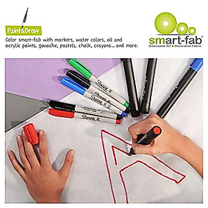 Smart-Fab Craft Fabric 12 x 18 Inch Sheets, White, Pack of 45, Perfect for Schools, Crafts, Art, Bulletin Board, Teacher Classrooms, Outlasts Paper