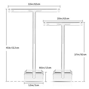 TOPBATHY Acrylic Jewelry Tree Stand,Earring Holder,Hanging Jewelry Organizer,for Necklaces Bracelet Earrings and Ring (4pcs)