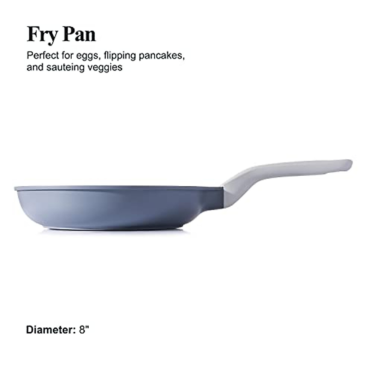 PRICUSIS Nonstick Ceramic Frying Pan, Non Toxic Nonstick Pan Skillet, Healthy Egg Pan Nonstick Omelet Pan Chef's Pan, PTFE PFOA & PFAS Free, Induction Compatible 8 Inch