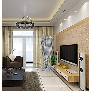 LiXiongBao Standing Round Fan Dust-Proof Cover Electric Fan Dust Cover Guard Protector Electrical Appliances Plastic Guard household Floor Fan Cover Protective Cover, only fan cover no fan