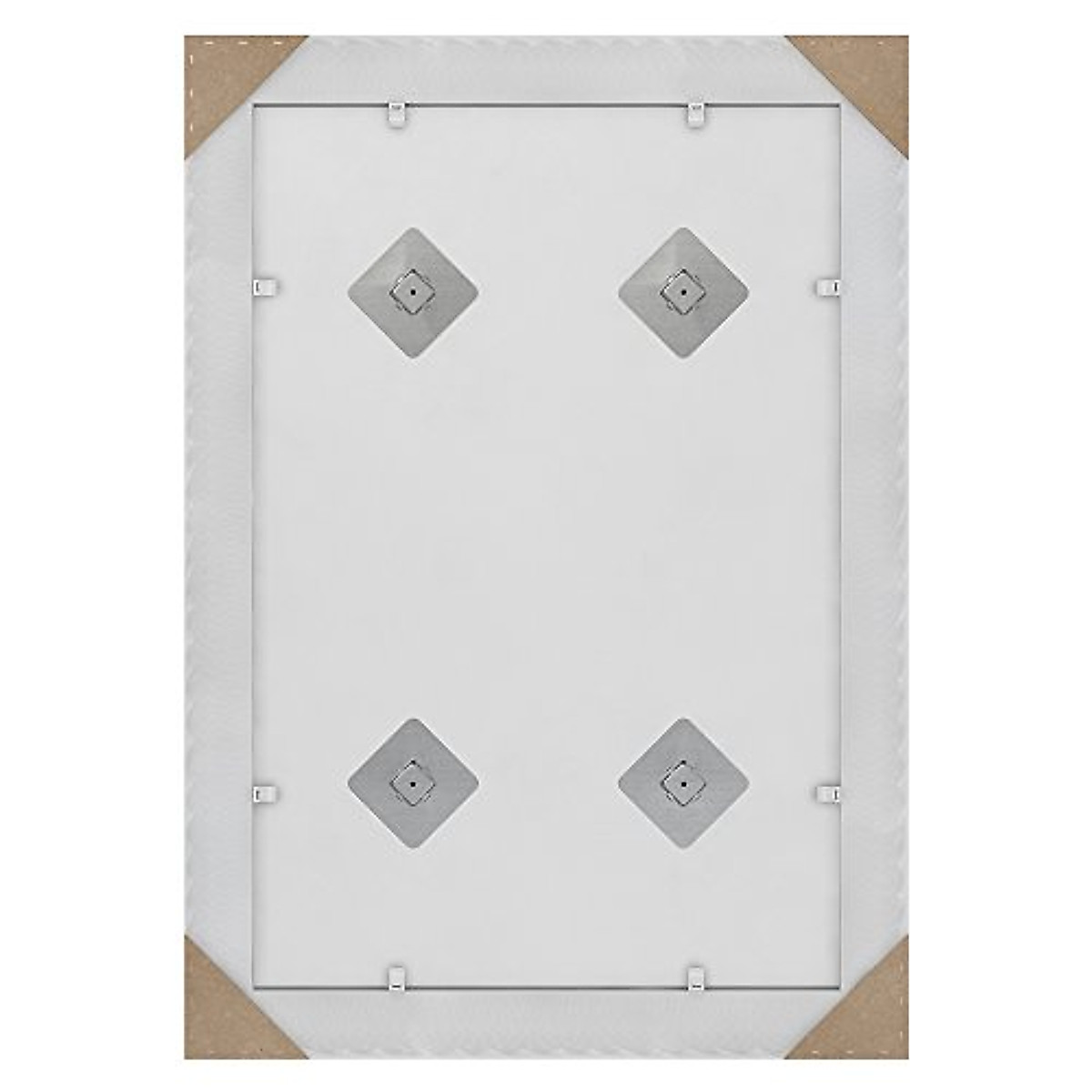 Delta Wall Mount 21 in. x 28 in. Small (S1) Rectangular Framed Float Mounting Bathroom Mirror in Matte White with Standard Glass