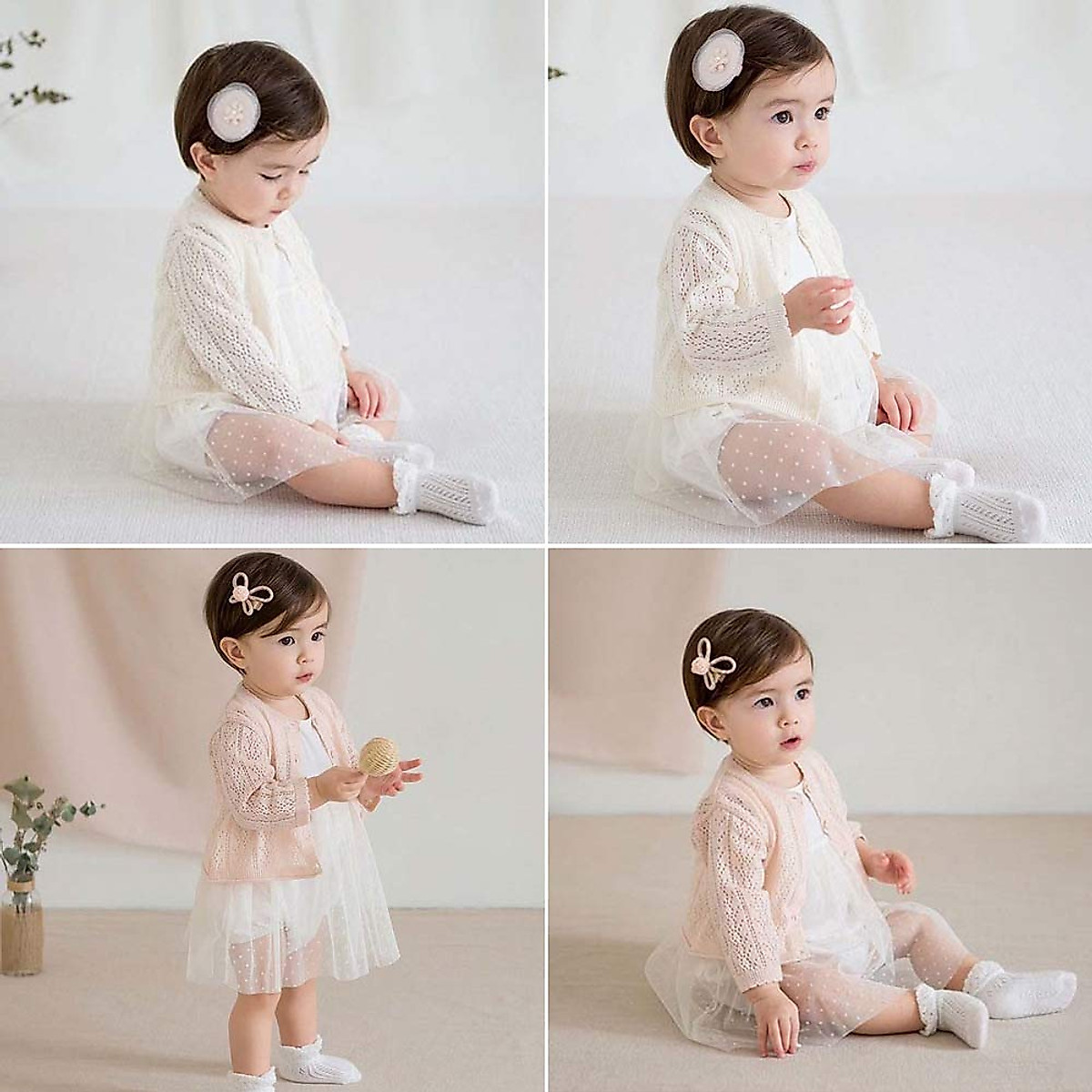 Simplee kids Baby Girl Thin Sweater Solid Cardigans Baby Girls Long Sleeve Coat Cardigan for Spring 2-3 Years