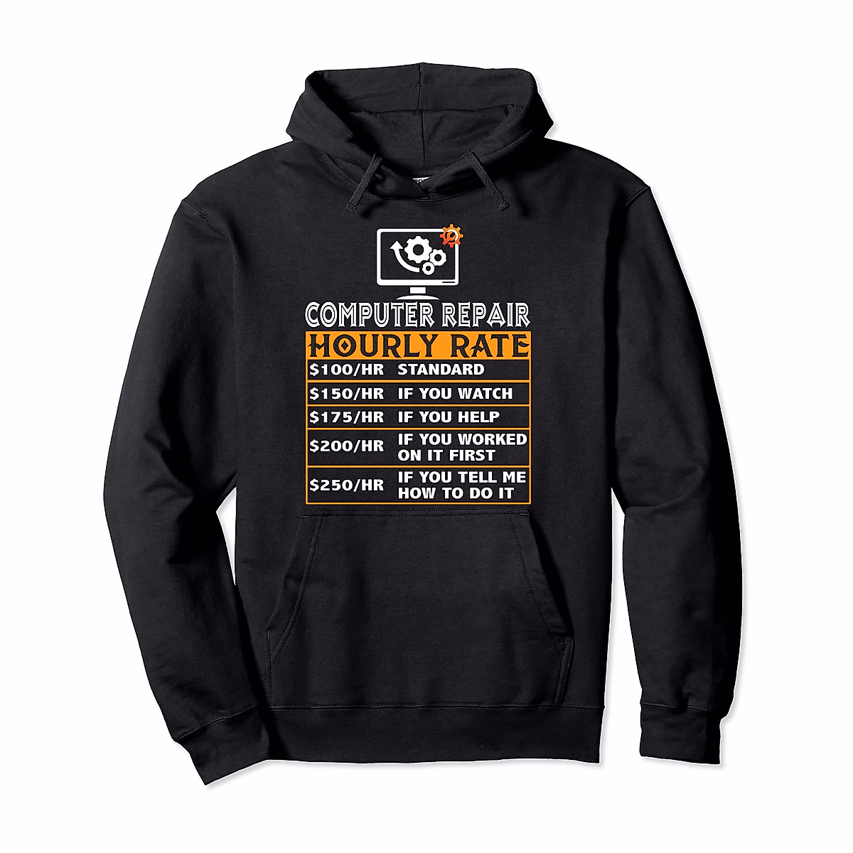 Computer Repair Hourly Rate, Computer Repair Job Matching Pullover Hoodie
