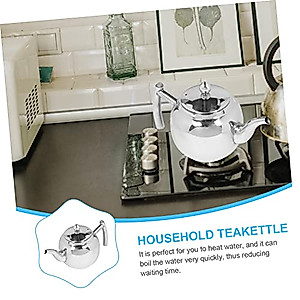 FELTECHELECTR 1pc Stainless Steel Teapot Tea Kettle Tea Maker Pot Coffee Espresso Machine Drip Coffee Maker Blooming Tea Containers Heating Water Pot Water Boiling Container Tea Strainer