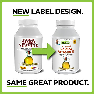 ANDREW LESSMAN Ultimate Gamma Vitamin E 30 Softgels – 500 mg Gamma Tocopherol, Protective Vitamin E. Four High Potency Forms of Natural Tocopherols. Powerful Anti-Oxidant. No Synthetic Forms