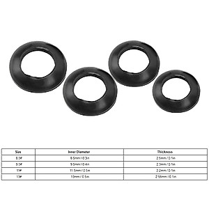 Alomejor 60PCS Rubber Ring Winding Check Fishing Rod Elastic Winding Check Dress Ring for Fly Spinning(13MM)