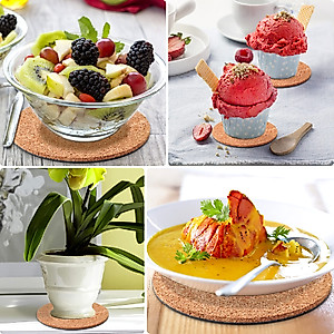 8 Pieces 4 Sizes Cork Plant Saucers Plant Mats Round Coasters Pad for Plants House Garden Indoors Pots DIY Craft Project (4 Inches,6 Inches,8 Inches,10 Inches)