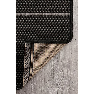 nuLOOM Pinstriped Taliah Indoor/Outdoor Area Rug, 7' 6" x 10' 9", Black