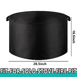 Fire Pit Cover For Solo Stove Cover Compatible with Yukon,Fire Pit Cover Round 27 Inch Outdoor Gas Fire Pit Cover Waterproof Patio Fire Bowl Cover with PVC Coating Compatible with Solo Stove