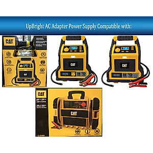 UpBright AC Power In Charging Cord Charger Cable Compatible with CAT CJ1000DXT CJ1000DCP CJ1000CP 1418644 1509959 1000 Peak Amp Jump Starter 1200A 1000A Station CJ1000DCPUK CJ3000 2000 A 2000A Battery