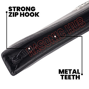 Masonic Hand Embroidered Past Master Masonic Apron carrying Case with Handle [BLACK]