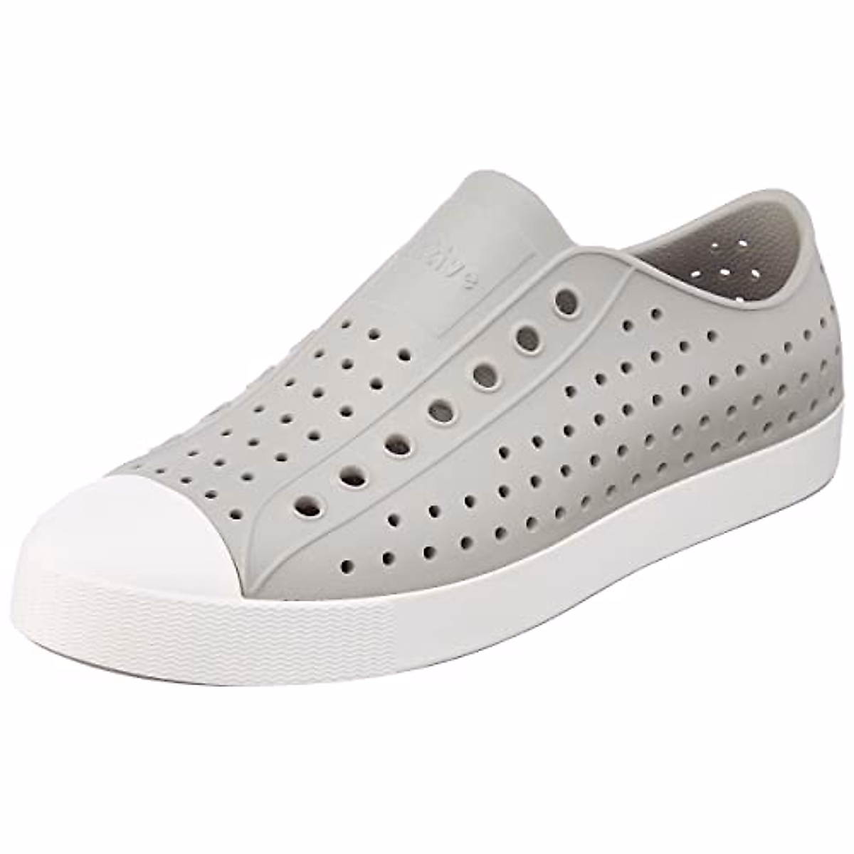 Native Shoes, Jefferson, Lightweight Sneaker for Adults, Pigeon Grey/Shell White, 9 M US Women/7 M US Men