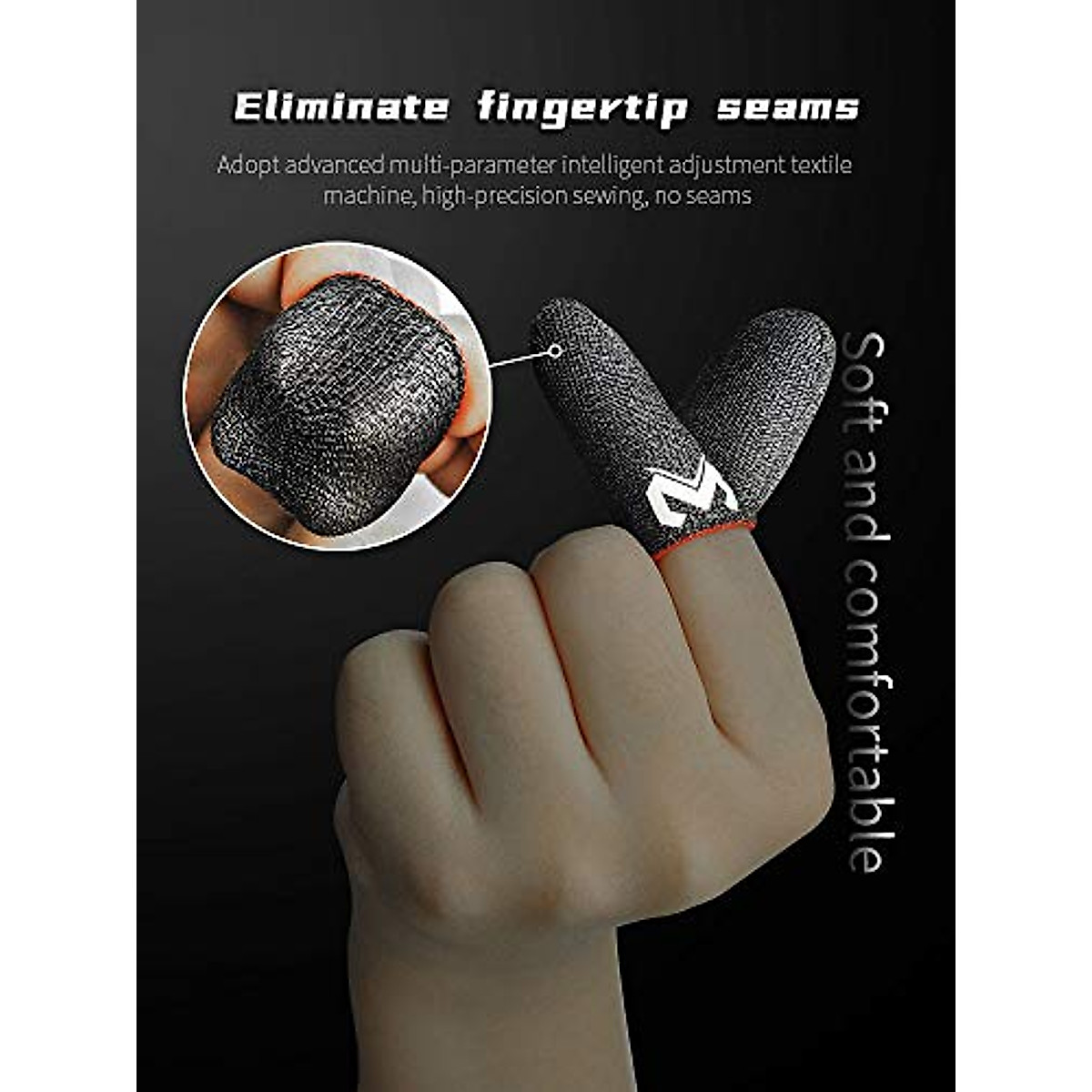 Mobile Game Finger Caps Non-Slip Touch Screen Gloves Anti-Sweat Finger Sleeves Shoot Aim Thumb Cover Mobile Phone Accessories for Call of Duty Mobile, Pubg, LOL Wild Rift, iOS, Android (3 Pairs)