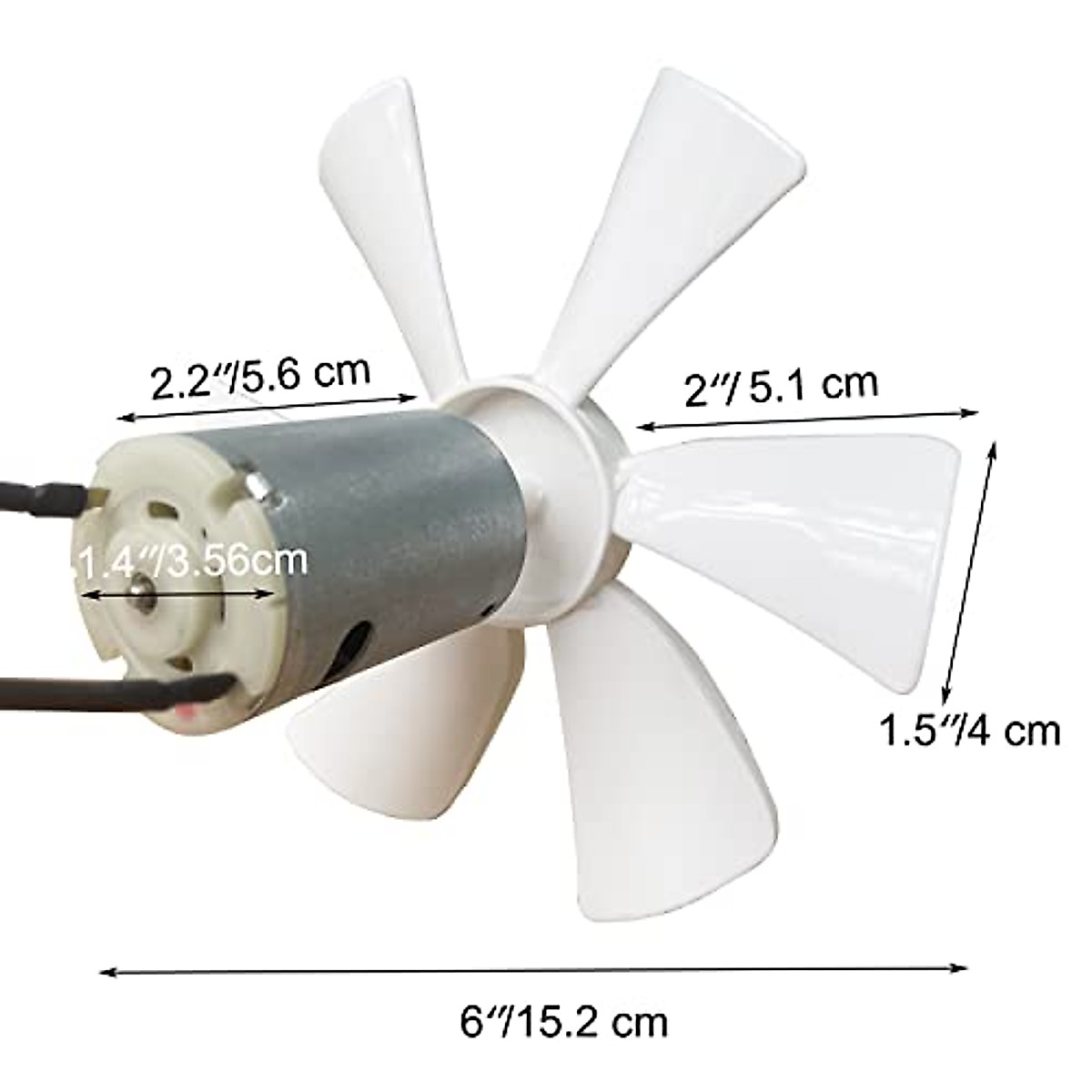 JMELEHW 6 inch RV Vent Fan Blade with 12V D-Shaft Vent Motor, RV Exhaust Fan Compatible with Heng's, Elixir, Ventline, Jensen RV