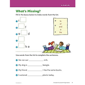 Scholastic Success with Sight Words Workbook