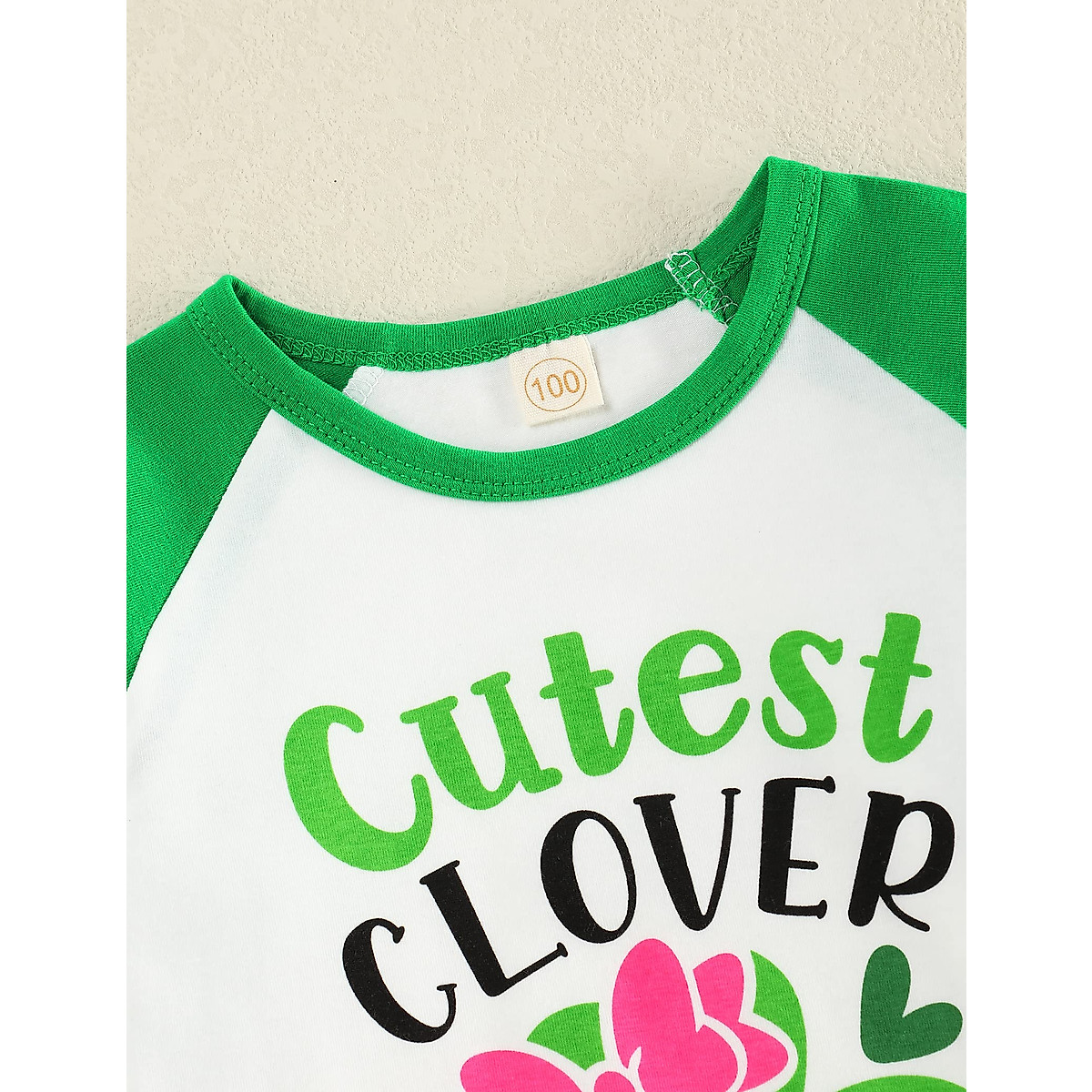 St. Patrick's Day Tees Toddler Baby Girls T-Shirt Lucky Shamrock Long Sleeve ST. Patrick's Day Tops