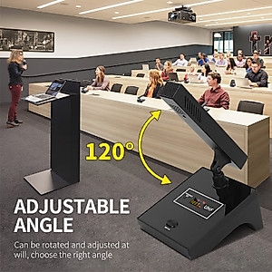 XTUGA YT8 UHF 8 Channel Desktop Gooseneck Microphone System Conference Mics Super-Low Background Noise for Large Conferences, Public Speaking