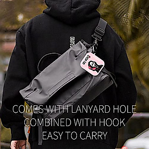 HooYiiok Scream Ghost for Airpods Case 2nd Generation, Horror for airpods 2nd Generation case, Funny for Airpods 2nd/1st Generation Case Cover with Keychain (Pink)