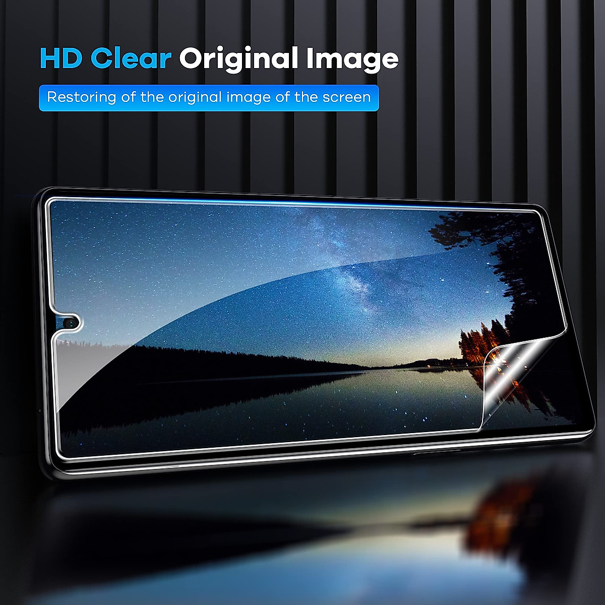 [4-Pack] FANGTIAN for Google Pixel 7a Screen Protector [Not Glass] - Film for Pixel 7a Screen Protector [Fingerprint Compatible][Alignment Tool][6.1Inch][7H Hybrid]