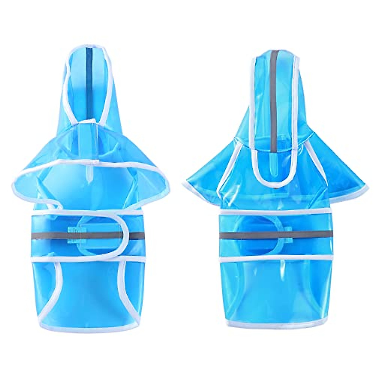 KTHZI Dog Raincoat Adjustable Pet Waterproof and Windproof Clothes Lightweight Rain Jacket Poncho for Hoodies with Strip Reflective(D Blue,Medium，YY31)