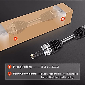 A-Premium Front and Rear CV Axle Shaft Assembly Compatible with Yamaha Rhino 700 2008 2009 2011 2012 2013, 4x4 Models 4-PC Set, Replace# 5B4-F510F-00-00, 5B4-F530U-00-00