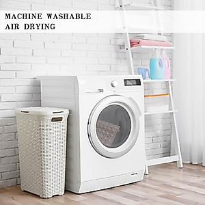 Linoows Bathtub and Shower Mats, Extra Long Non-Slip Bath Mat 39 x 16 Inch, Machine Washable Bath Tub Mat with Suction Cups & Drain Holes for Bathroom, Tan