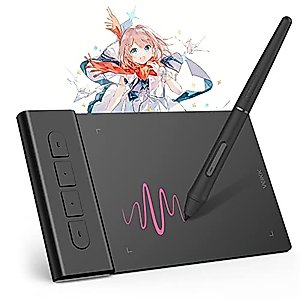 VEIKK VK430 Drawing Tablet 4x3 inch OSU Tablet, Portable Computer Graphics Tablets with 4 Shortcut Keys 8192 Levels Battery-Free Stylus Pen, Compatible with Mac/Windows/Android/Chrome/Linux