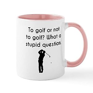 CafePress To Golf Or Not To Golf Mugs Ceramic Coffee Mug, Tea Cup 11 oz