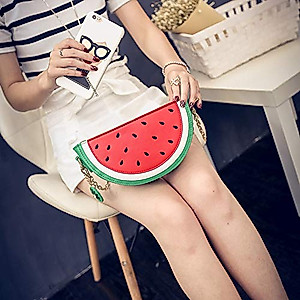 WILDFINDING Women's Lemon/Watermalon Fruit Shoulder Bag Messenger Bag Purse (Watermalon),19cm