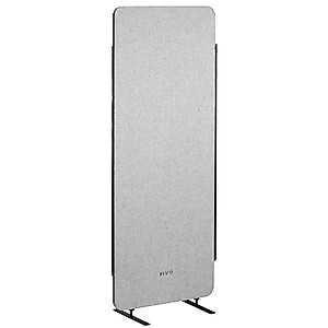 VIVO Freestanding 24 x 66 inch Privacy Panel, Cubicle Divider, Acoustic Wall Partition, Single 24 inch Panel with 2-Sided Zipper Attachment System, Gray, PP-1-T024G