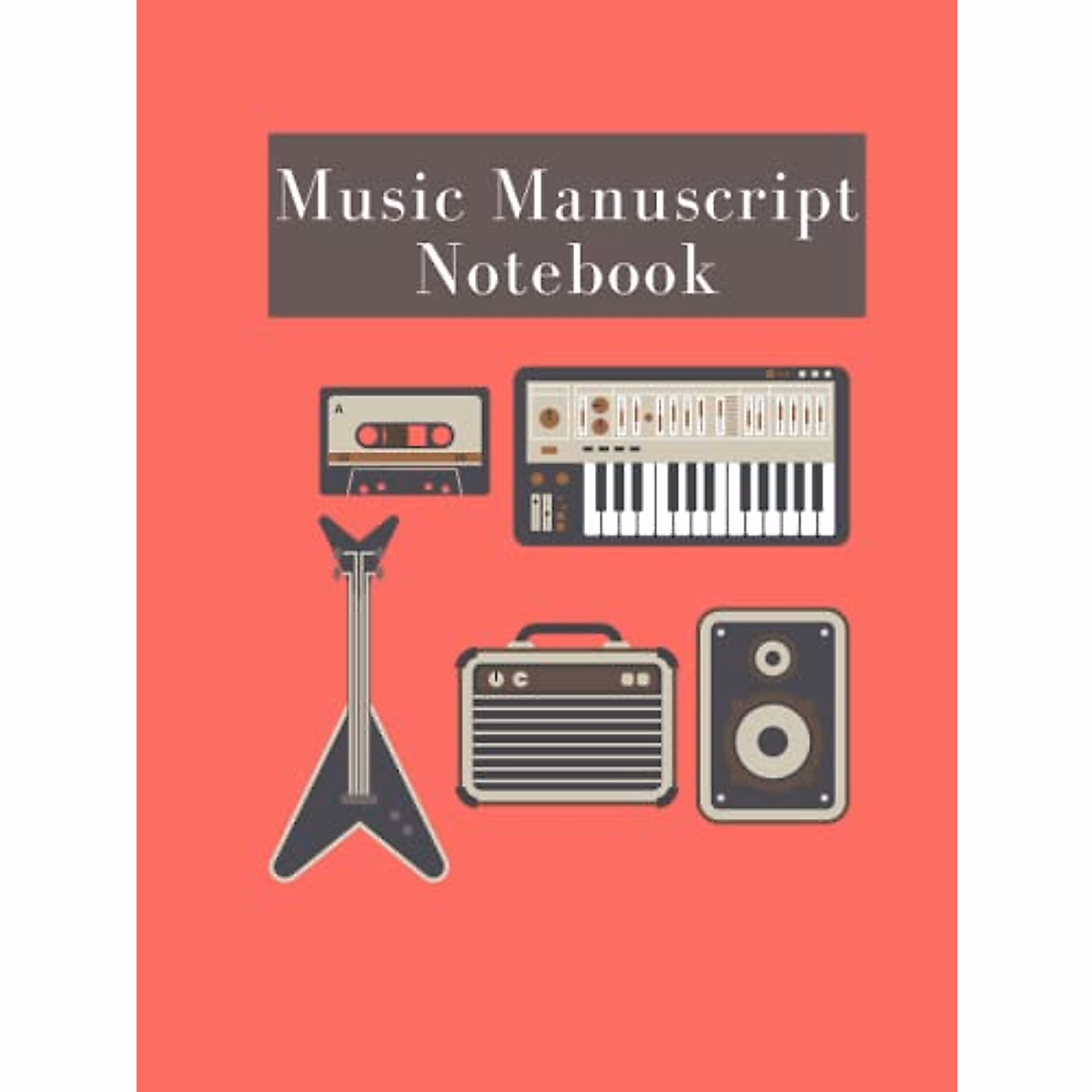 Music Manuscript Notebook – 12 staves: Composition Notebook For Kids |Manuscript Paper With 12 Staves For Beginners and Intermediate |Gift For Musical ... Musician, Music Producer, writer supplies|