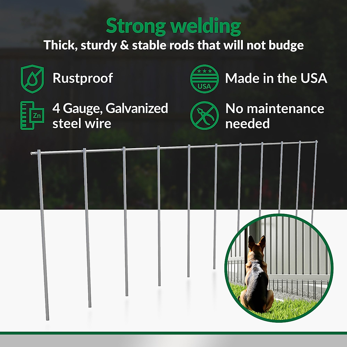Dig Defence 10 Pack, 30’ Original Animal Barrier Fence - Large No Dig Fence for Dogs and Rabbits, Durable Outdoor Dog Fence Barrier for Yard & Patio