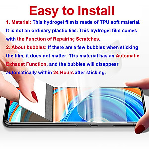 YiiLoxo Hydrogel Film Screen Protector Compatible with Sony Xperia 5 III XQ-BQ72 6.1 Inch. 3D Nano-Tech Hydrogel Protective Film [Not Glass][High Sensitivity][HD Clear][Fingerprint Support]