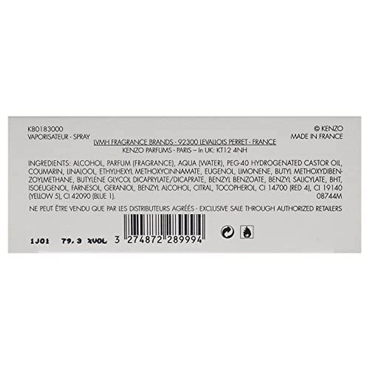 Kenzo Jungle L Elephant Eau De Parfum Spray 3.4 Oz/ 100 Ml for Women By 3.4 Fl Oz