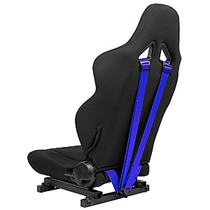 OpenWheeler Racing and Flight Simulation Cockpit Four Point Harness. Virtual Reality add-on. Blue