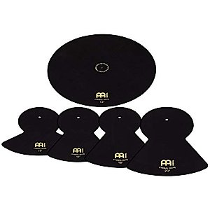 Meinl Cymbals Mute Pack for 14", 16", 18", 20" Cymbal Sizes-Quiet Drum Set Practice with Reduced Volume and Stick Attack (MCM-14161820)