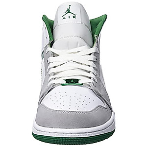 Jordan Mens Air Jordan 1 MID SE DC7294 103 Grey/Pine Green/White - Size 11.5