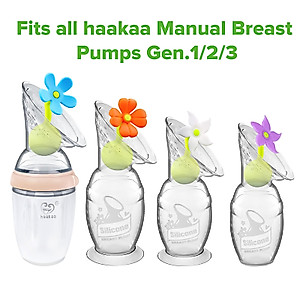 haakaa Flower Stopper Breastpump Stopper Manual Breast Pump Silicone Flower Stopper 100% Food Grade Silicone BPA PVC and Phthalate Free 1 pc, Purple