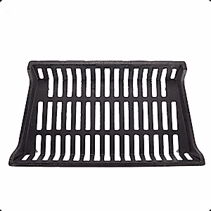 UBACKS 24 inch Fireplace Grate Heavy Duty, Cast Iron Fire Grate - 24" W x 15" D x 7" H