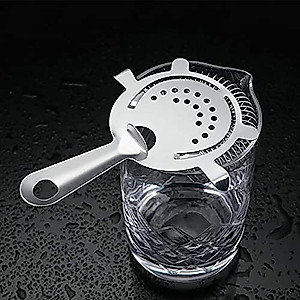 WUWEOT 9 Pack Cocktail Strainer, 4-Prong Stainless Steel Bar Strainer, 6 Inches Silver Bar Tool Drink Strainer with 100 Wire Spring for Bartenders and Mixologists