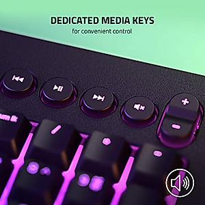 Razer Cynosa V2 Gaming Keyboard: Customizable Chroma RGB Lighting - Individually Backlit Keys - Spill-Resistant Design - Programmable Macro Functionality - Dedicated Media Keys (Renewed)
