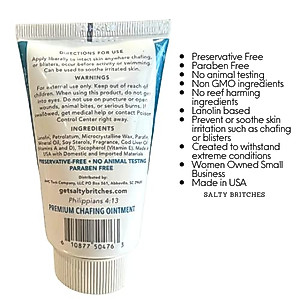 Salty Britches Waterproof Anti Chafing Ointment, Chafing Gel, Half Marathon Essentials, Anti-Chafe, Military Gear Essential, Running Essentials, Gifts for Runners - Rose Scented - 2pk